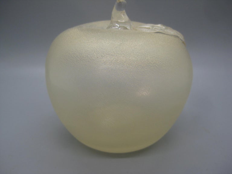 1960's Venetian Italian Murano Art Glass Gold Figural Fruit Apple ...