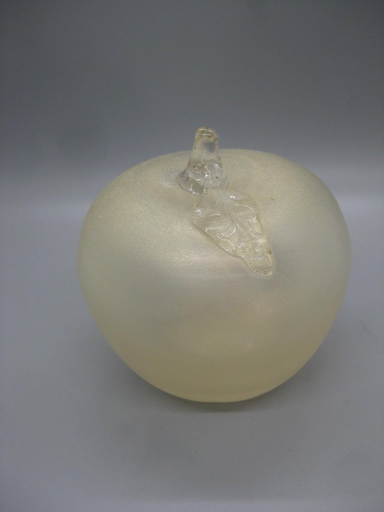 1960's Venetian Italian Murano Art Glass Gold Figural Fruit Apple ...
