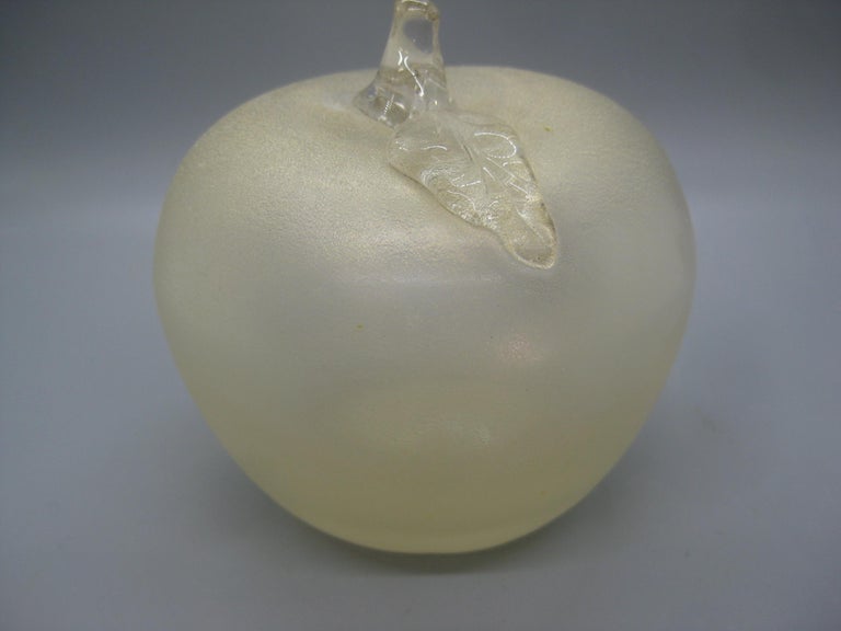 1960's Venetian Italian Murano Art Glass Gold Figural Fruit Apple ...