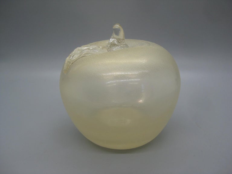 1960's Venetian Italian Murano Art Glass Gold Figural Fruit Apple ...