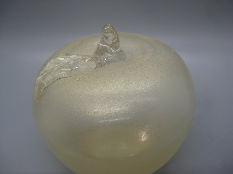 1960's Venetian Italian Murano Art Glass Gold Figural Fruit Apple ...
