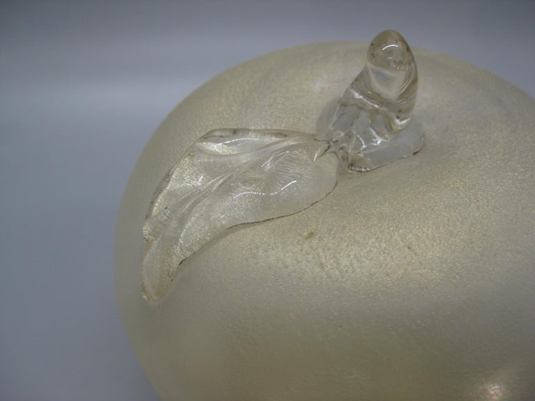 1960's Venetian Italian Murano Art Glass Gold Figural Fruit Apple ...