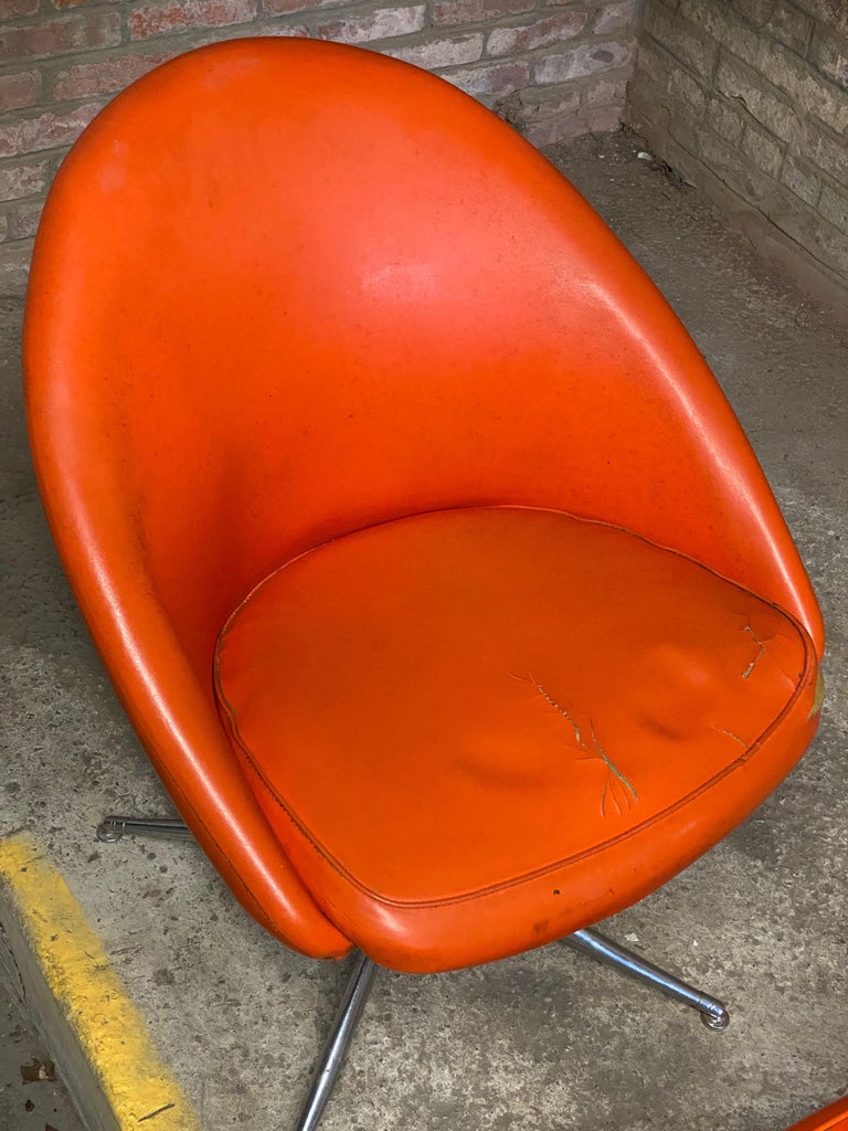 1960s Viko Baumritter Swivel Chairs, a Pair For Sale at 1stDibs