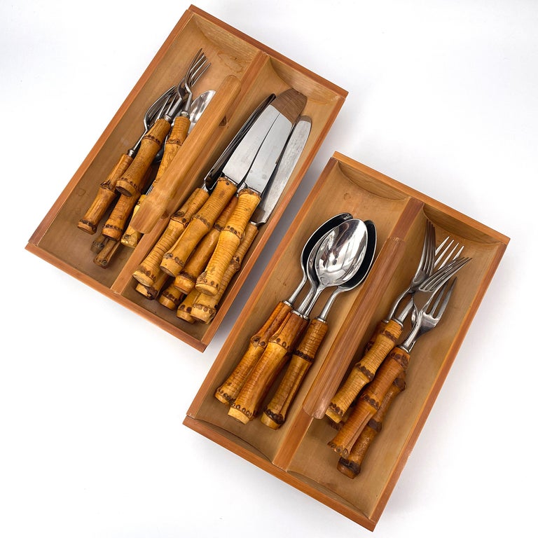 1960s Vintage Cabin Modern Midcentury Hamono Matsuri Japanese Flatware ...