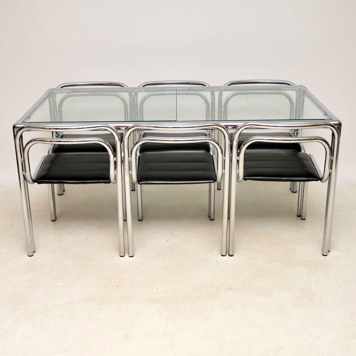 1960s Vintage Chrome Dining Table and Chairs by Rodney Kinsman for OMK ...