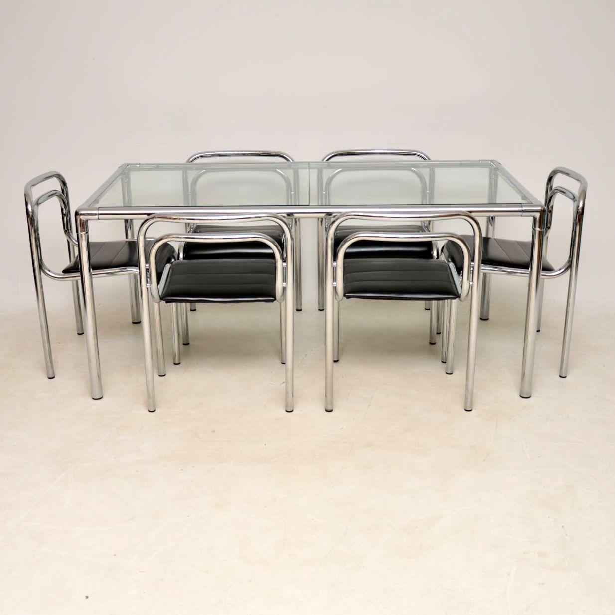 1960s Vintage Chrome Dining Table and Chairs by Rodney Kinsman for OMK ...
