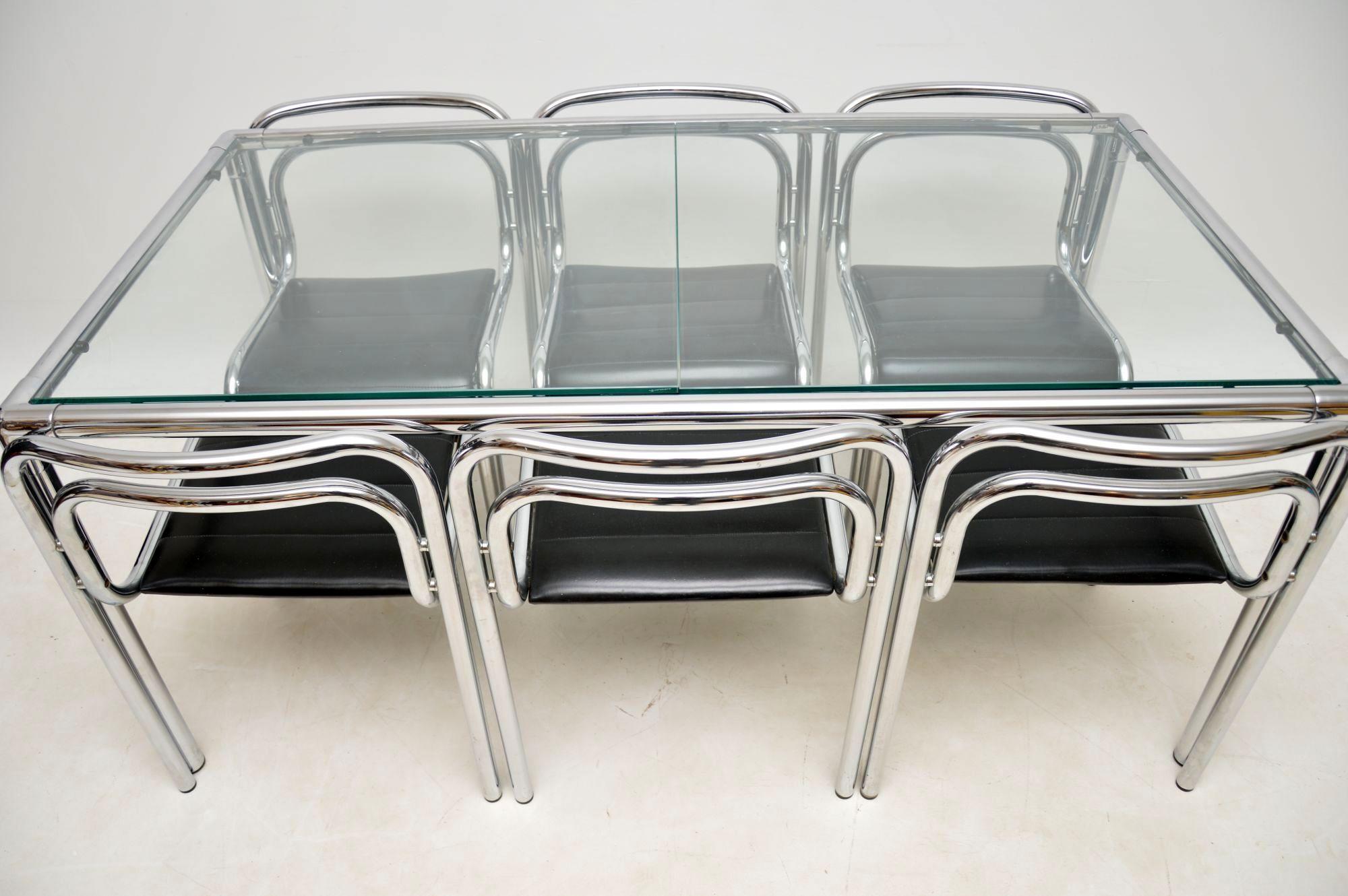 1960s Vintage Chrome Dining Table and Chairs by Rodney Kinsman for OMK ...