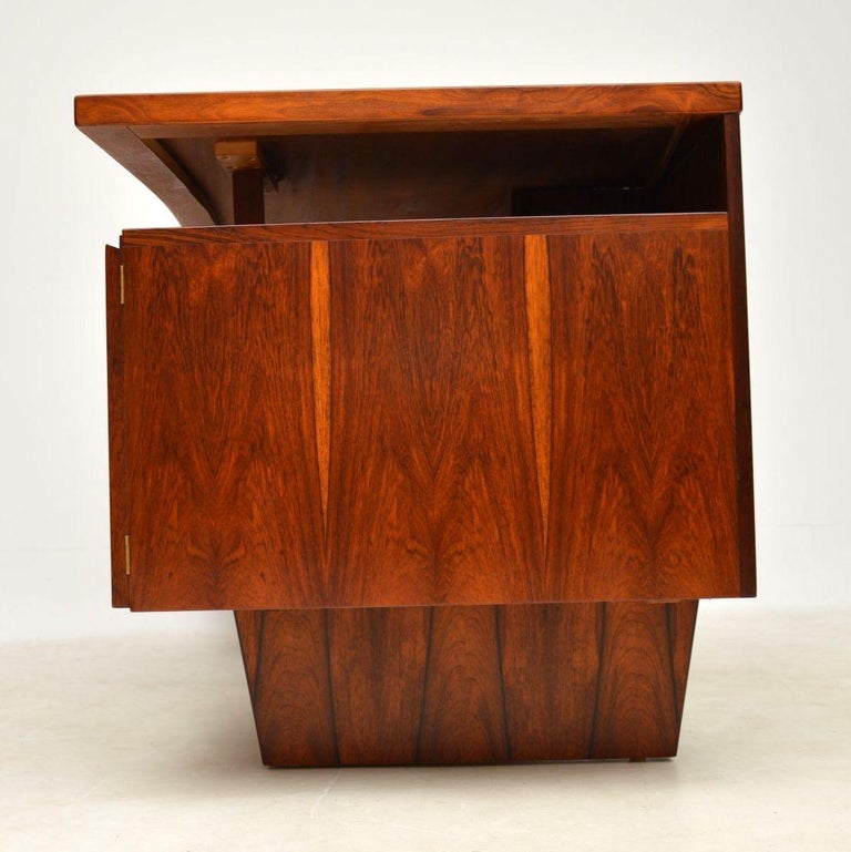 1960s Vintage Danish Concave Shape Desk at 1stDibs