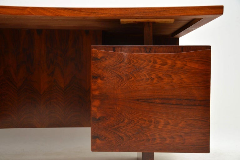1960s Vintage Danish Concave Shape Desk at 1stDibs