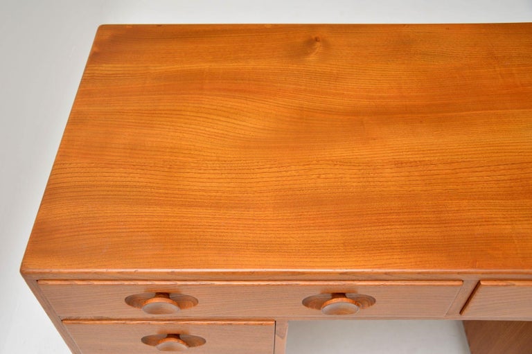 1960s Vintage Desk by Ercol in Solid Elm at 1stDibs | ercol writing ...