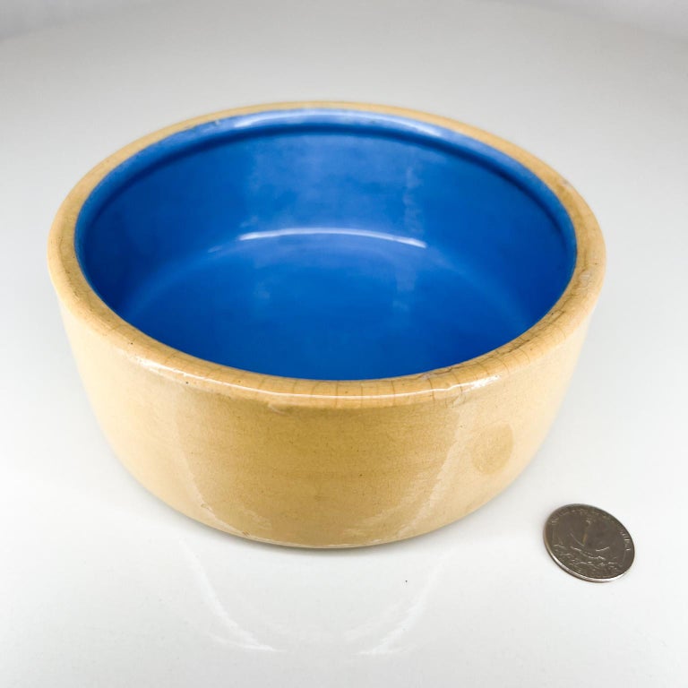 1960s Vintage Dreamy Blue and Bone Ceramic Bowl made in England For ...
