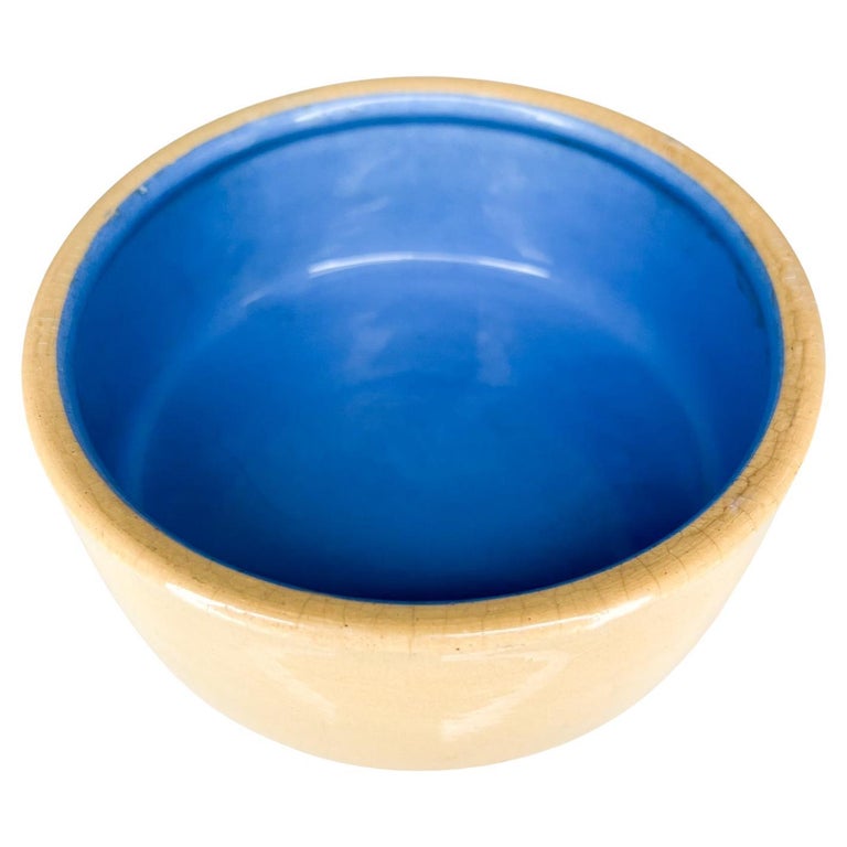 1960s Vintage Dreamy Blue and Bone Ceramic Bowl made in England For ...