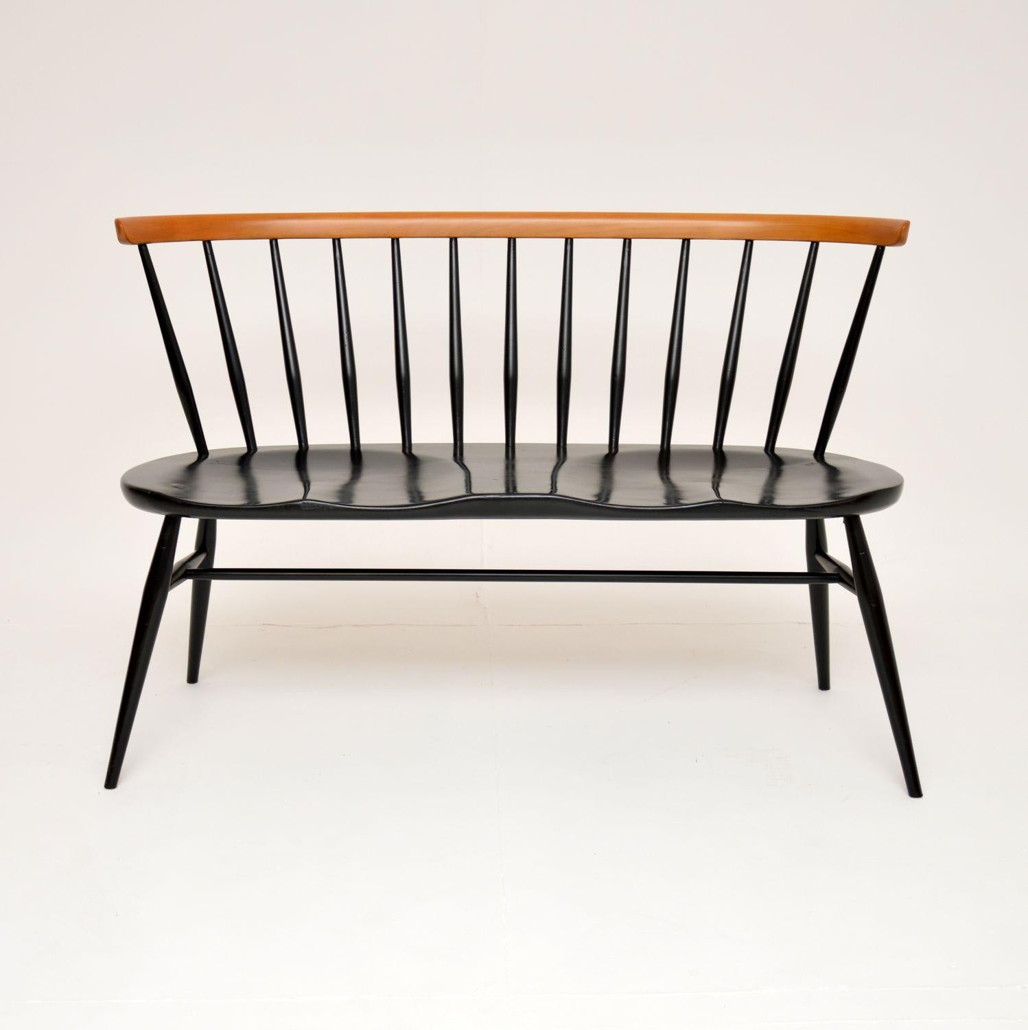 1960's Vintage Ercol Love Seat Bench at 1stDibs | ercol loveseat bench ...