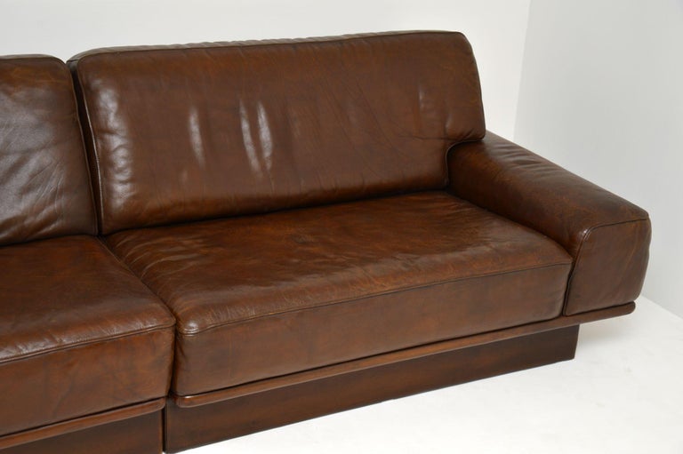1960s Vintage Leather Modular Sofa by De Sede at 1stDibs