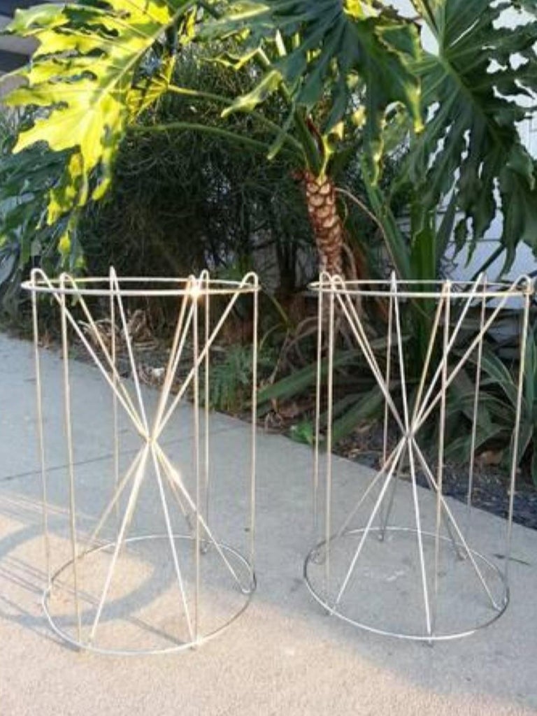 1960s Vintage Mid-Century Hollywood Regency Verner Panton Chrome Wire ...