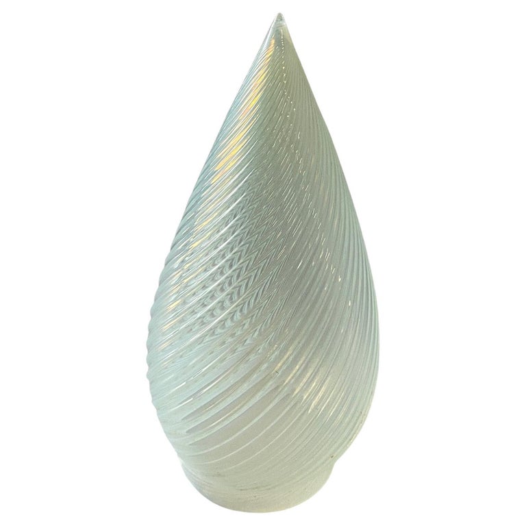 1960s Vintage Opalescent Swirl Glass Bullet Ceiling Light Globe with ...