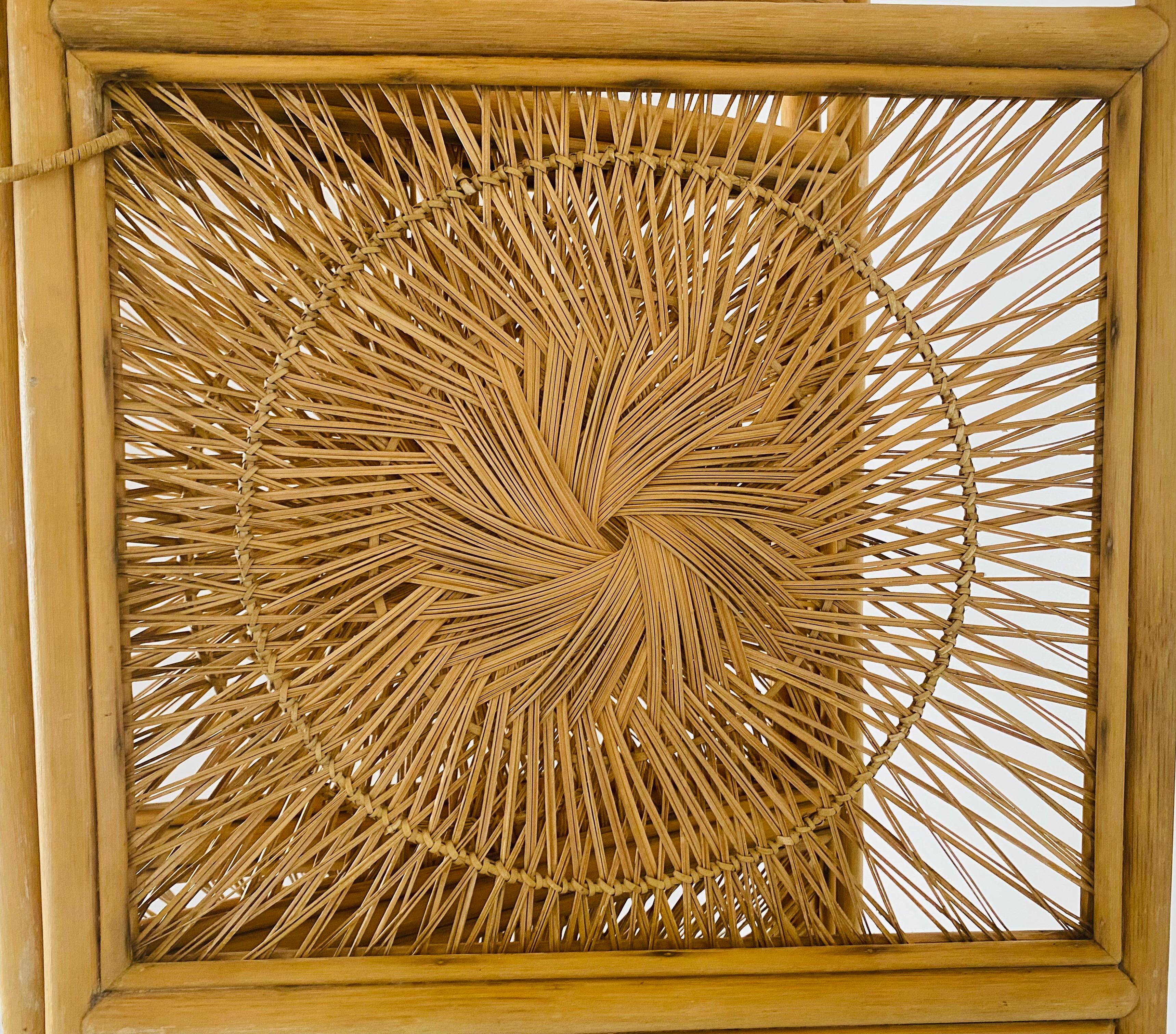 Rattan room divider screen, Italy 1960s at 1stDibs