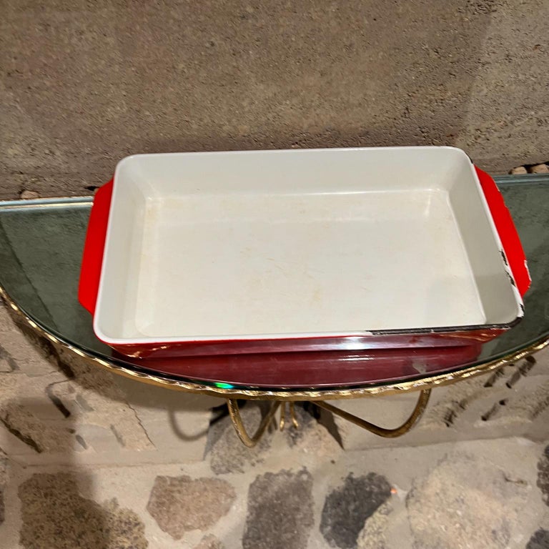 1960s Copco Red Enamelware Casserole Baking Dish Michael Lax Denmark ...