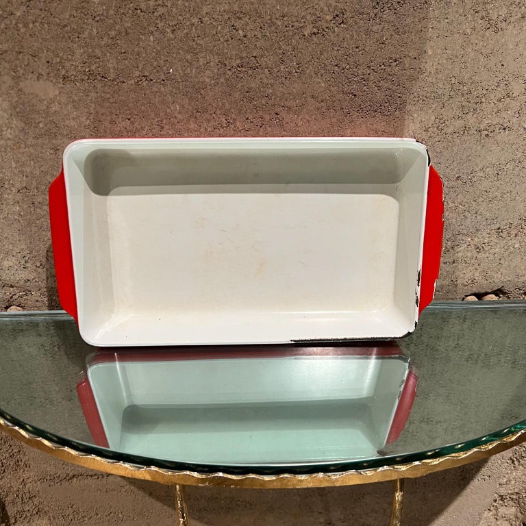 1960s Copco Red Enamelware Casserole Baking Dish Michael Lax Denmark ...