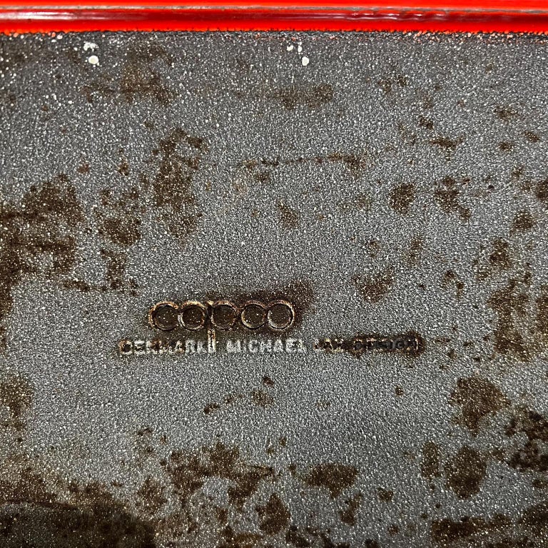 1960s Copco Red Enamelware Casserole Baking Dish Michael Lax Denmark ...