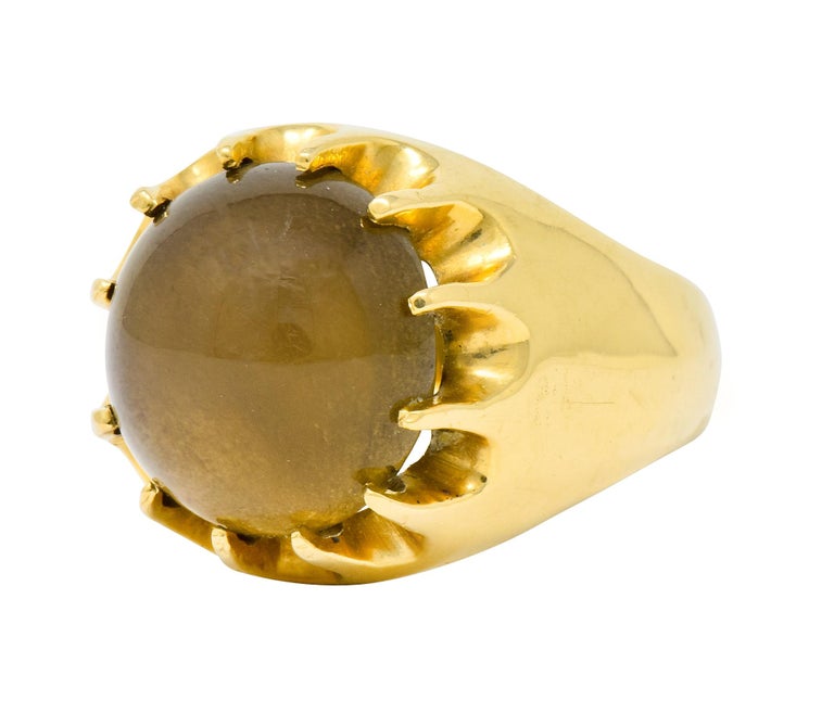 1960s Vintage Star Quartz 18 Karat Gold Belcher Set Unisex Statement ...