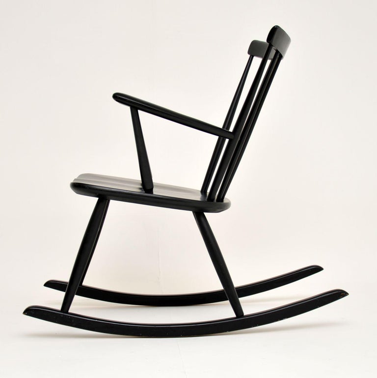 1960s Vintage Swedish Rocking Chair by Roland Rainer at 1stDibs