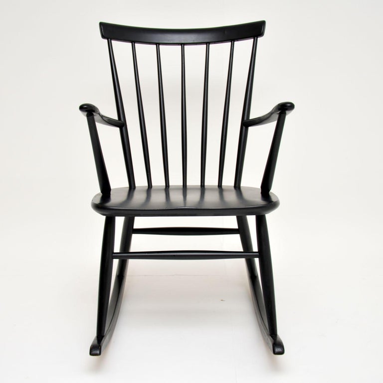 1960s Vintage Swedish Rocking Chair by Roland Rainer at 1stDibs
