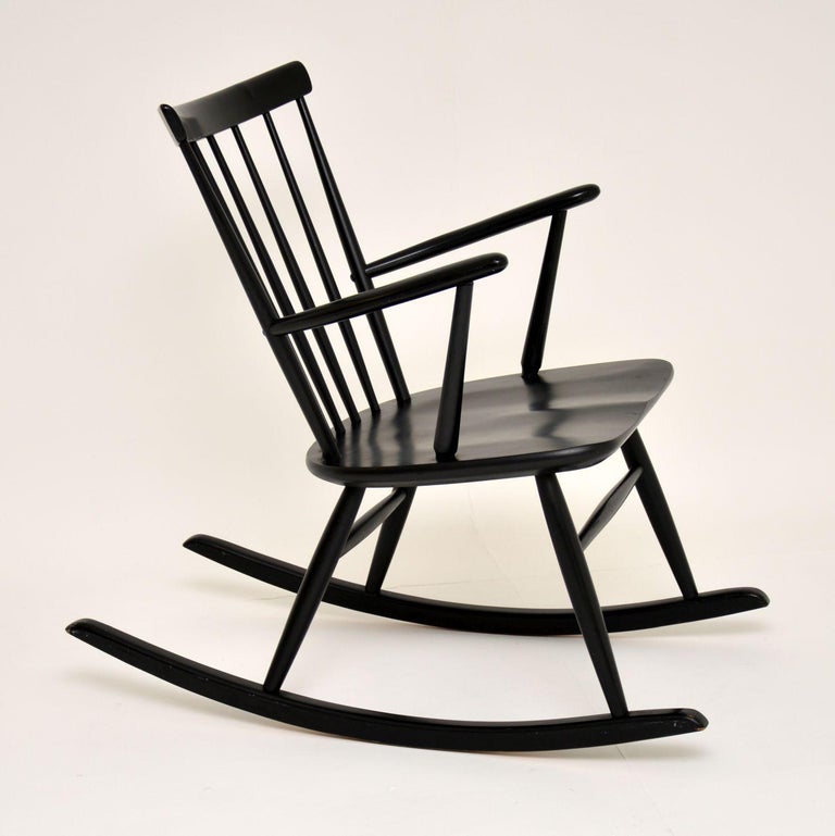 1960s Vintage Swedish Rocking Chair by Roland Rainer at 1stDibs