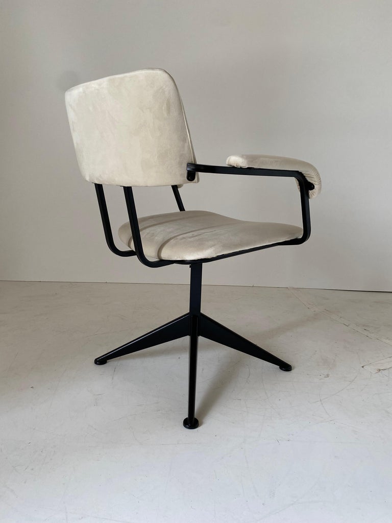 1960s vintage swivel velvet desk chair For Sale at 1stDibs