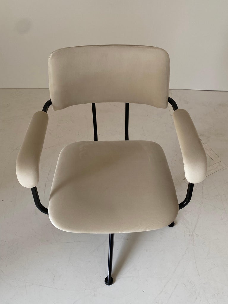 1960s vintage swivel velvet desk chair For Sale at 1stDibs