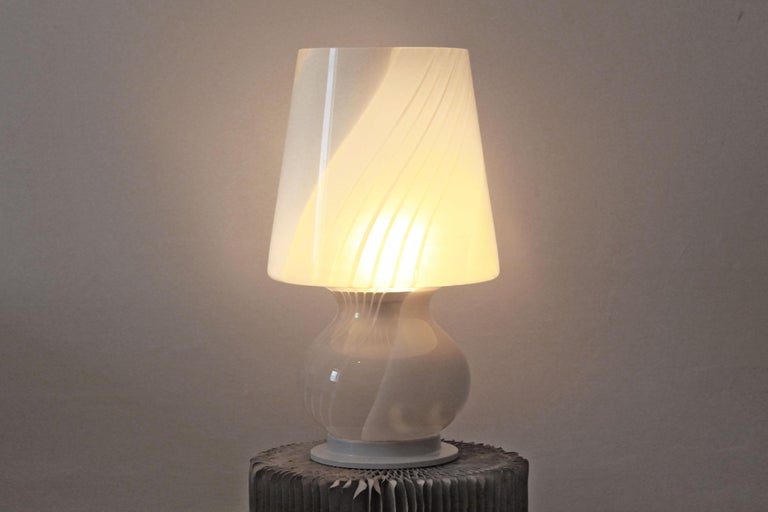 1960s Vintage Table Lamp Refined Glass by Bae Ceramic Ltd, Made in ...