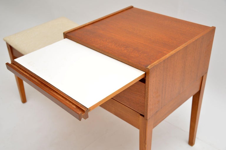 1960s Vintage Teak Telephone Bench at 1stDibs