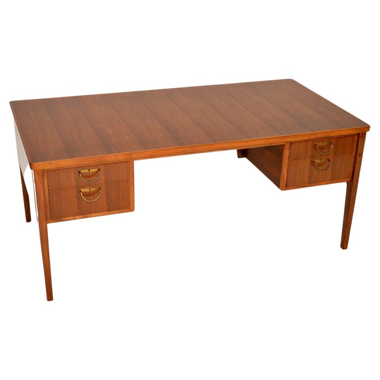1960's Vintage Walnut Executive Desk by Gordon Russell at 1stDibs