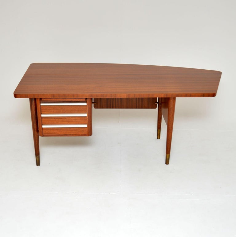 1960's Vintage Walnut Executive Desk at 1stDibs