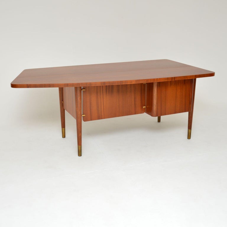 1960's Vintage Walnut Executive Desk at 1stDibs