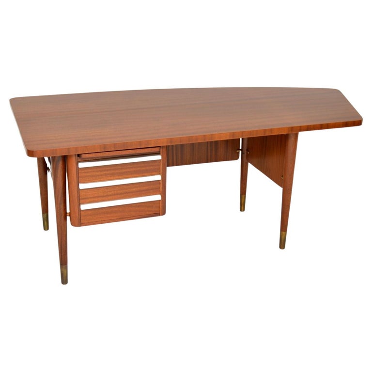 1960's Vintage Walnut Executive Desk at 1stDibs