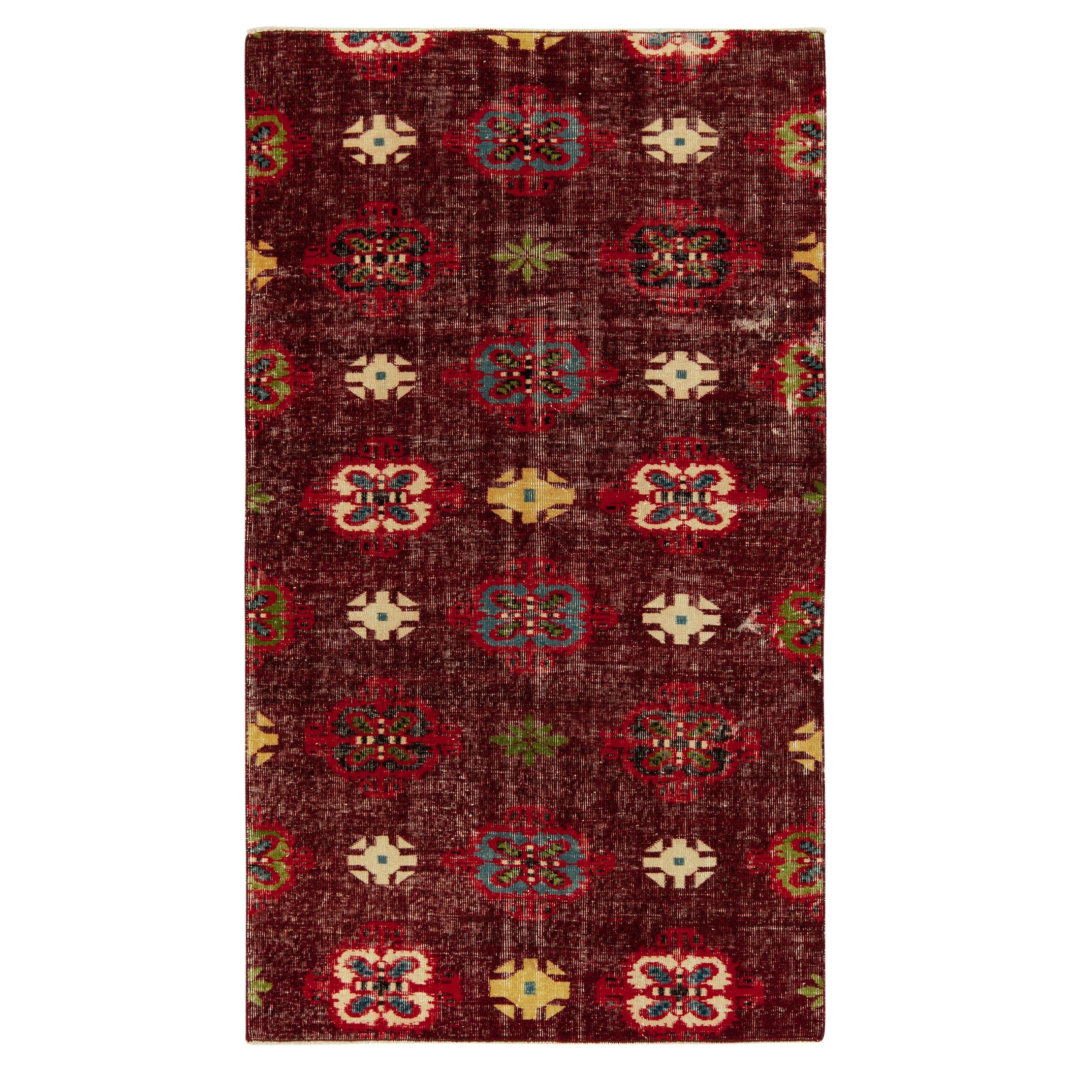 20th Century Green Orange Blue Multi-Color Abstract Zeki Muran Rug ...