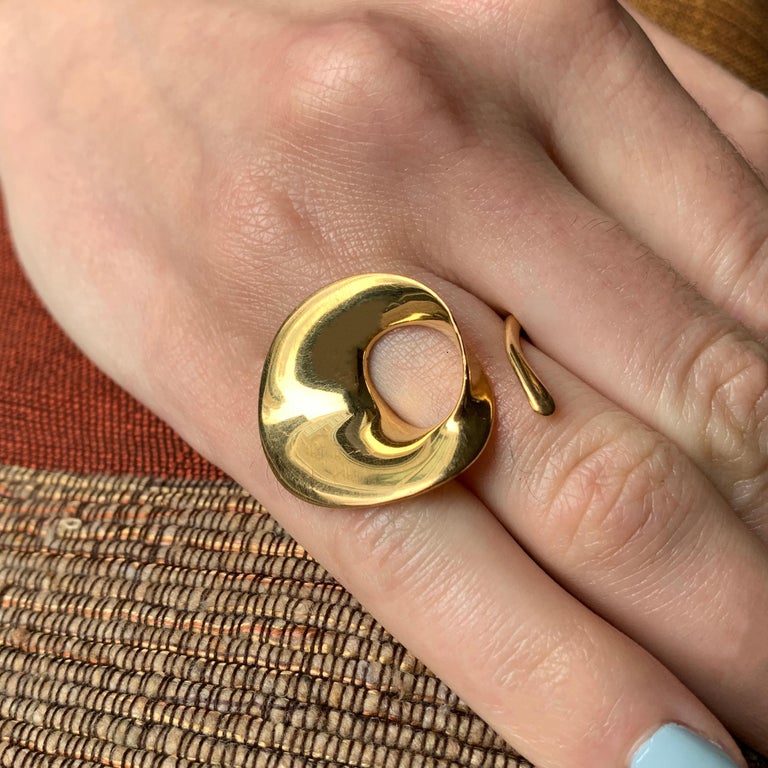 1960s Vivianna Torun for Georg Jensen Gold Mobius Design Ring at ...