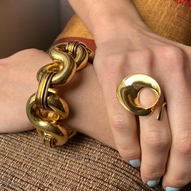 1960s Vivianna Torun for Georg Jensen Gold Mobius Design Ring at ...