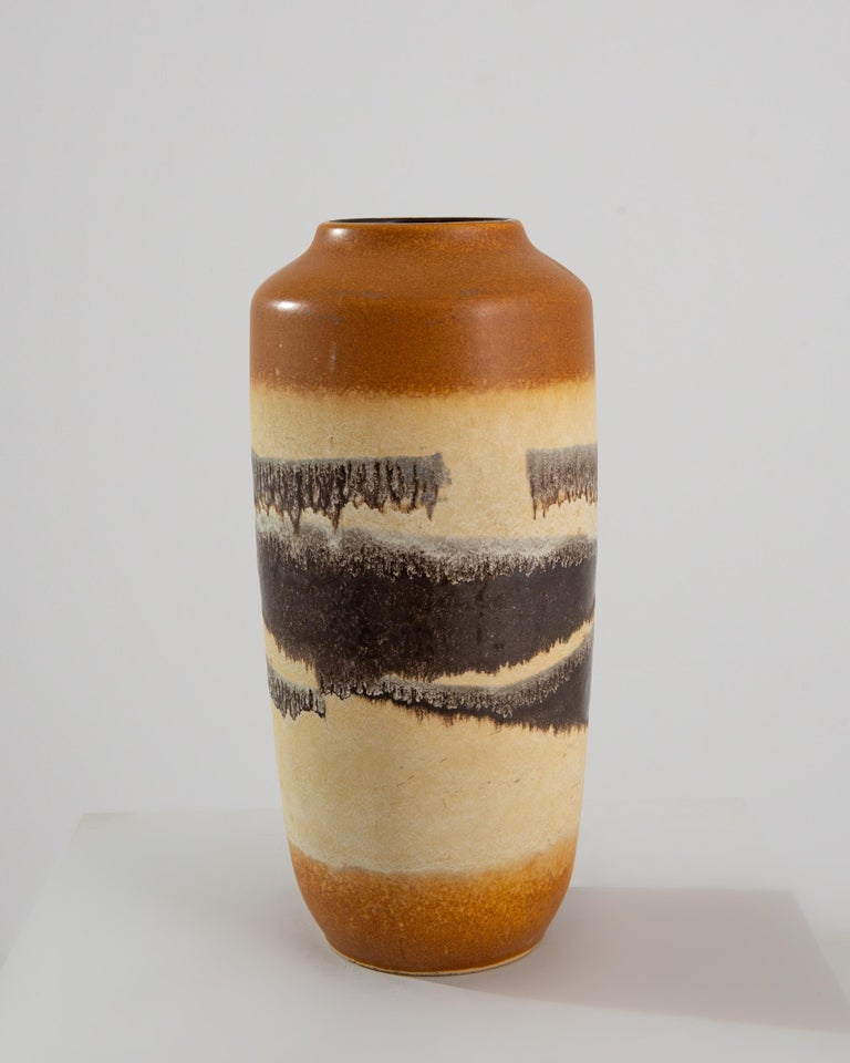 1960s “W. Germany” Drip Glaze Ceramic Vase For Sale at 1stDibs
