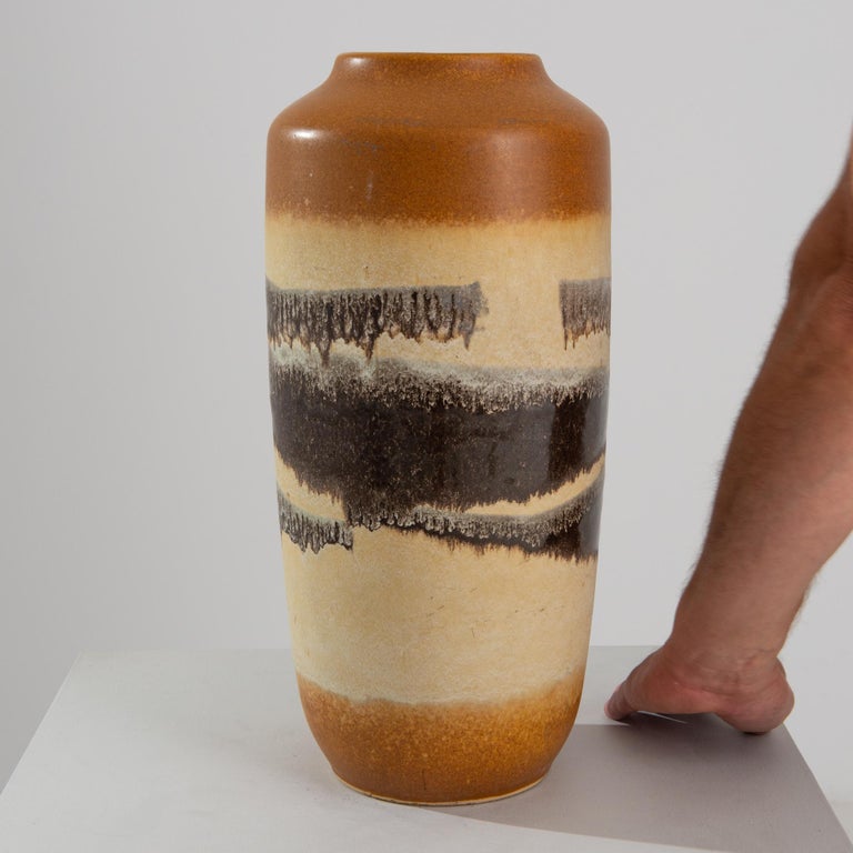 1960s “W. Germany” Drip Glaze Ceramic Vase For Sale at 1stDibs
