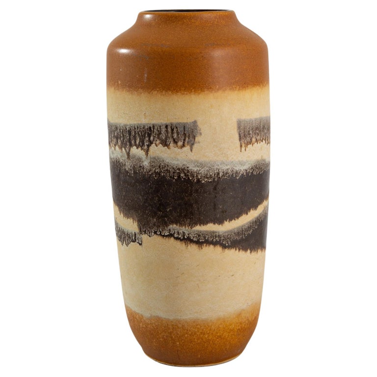 1960s “W. Germany” Drip Glaze Ceramic Vase For Sale at 1stDibs