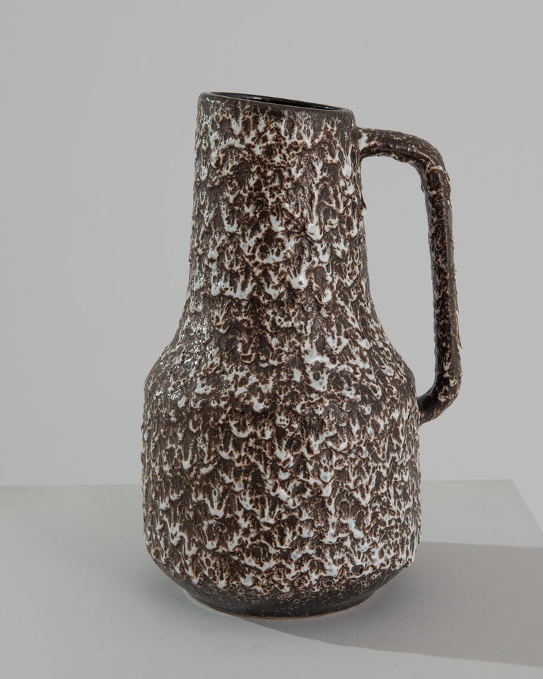1960s “W. Germany” Volcanic Glaze Ceramic Jug For Sale at 1stDibs