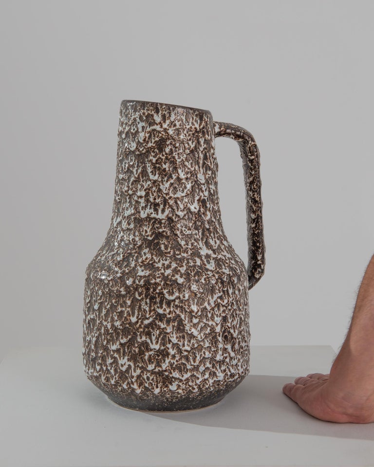 1960s “W. Germany” Volcanic Glaze Ceramic Jug For Sale at 1stDibs