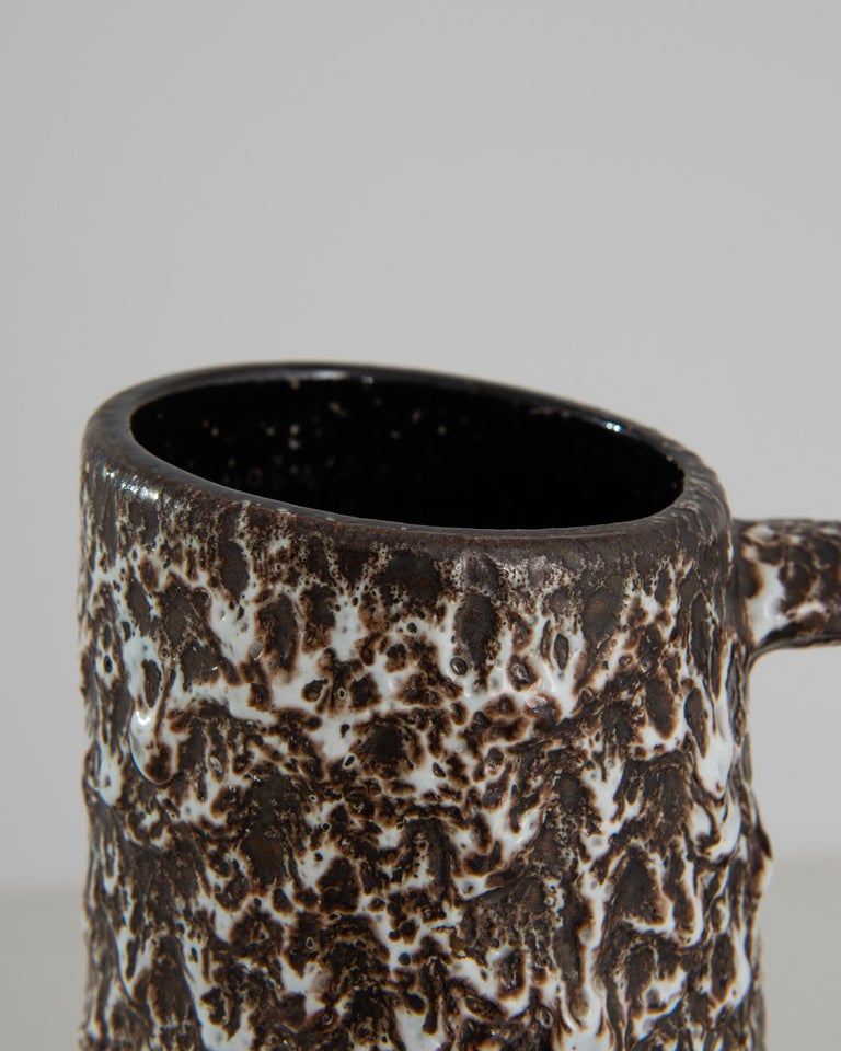1960s “W. Germany” Volcanic Glaze Ceramic Jug For Sale at 1stDibs