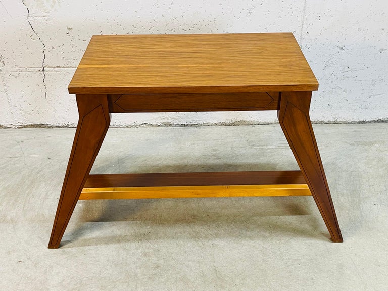 1960s Walnut Wood Piano Bench For Sale at 1stDibs