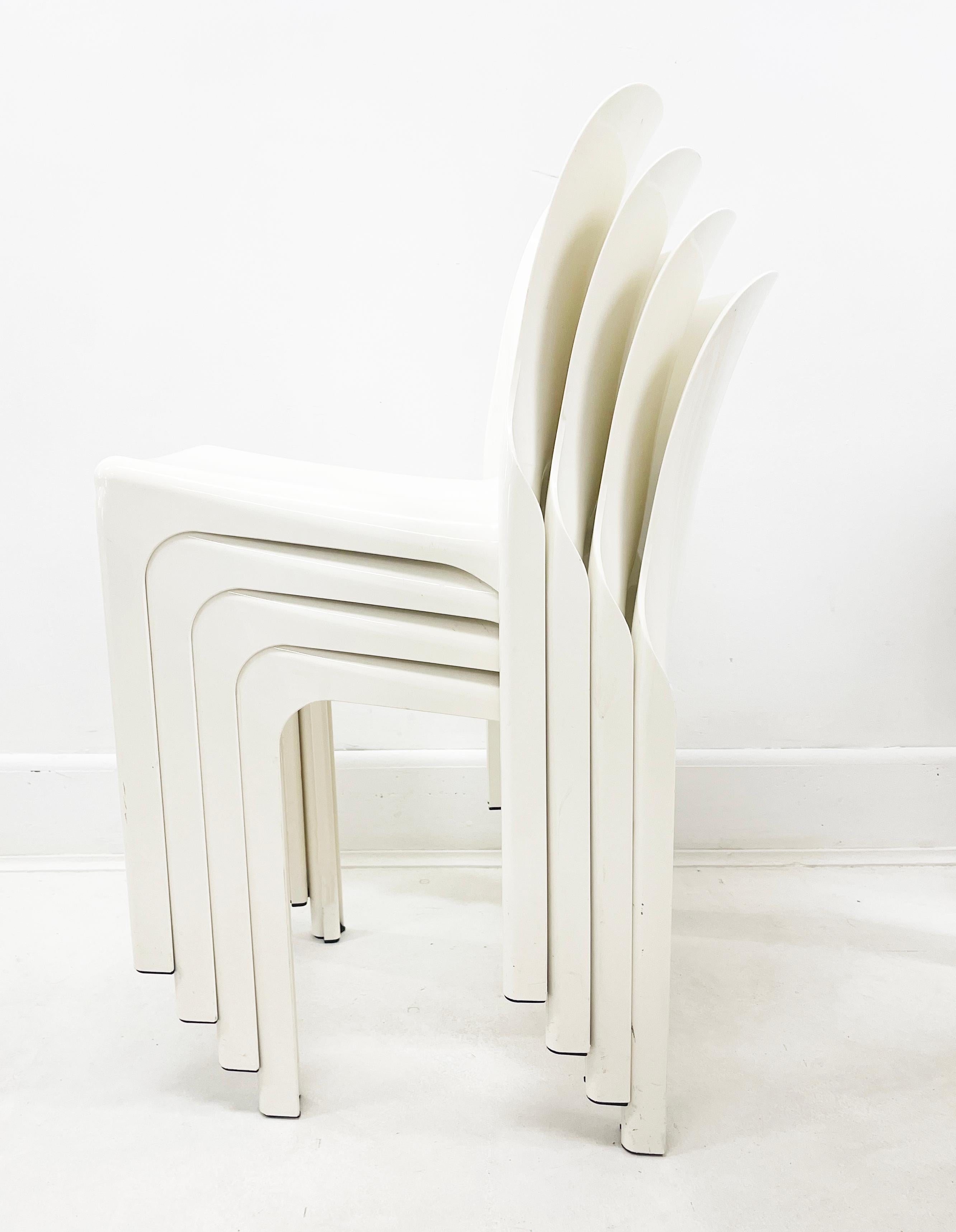 1960s White Selene Stacking Chairs by Vico Magistretti for Heller For ...
