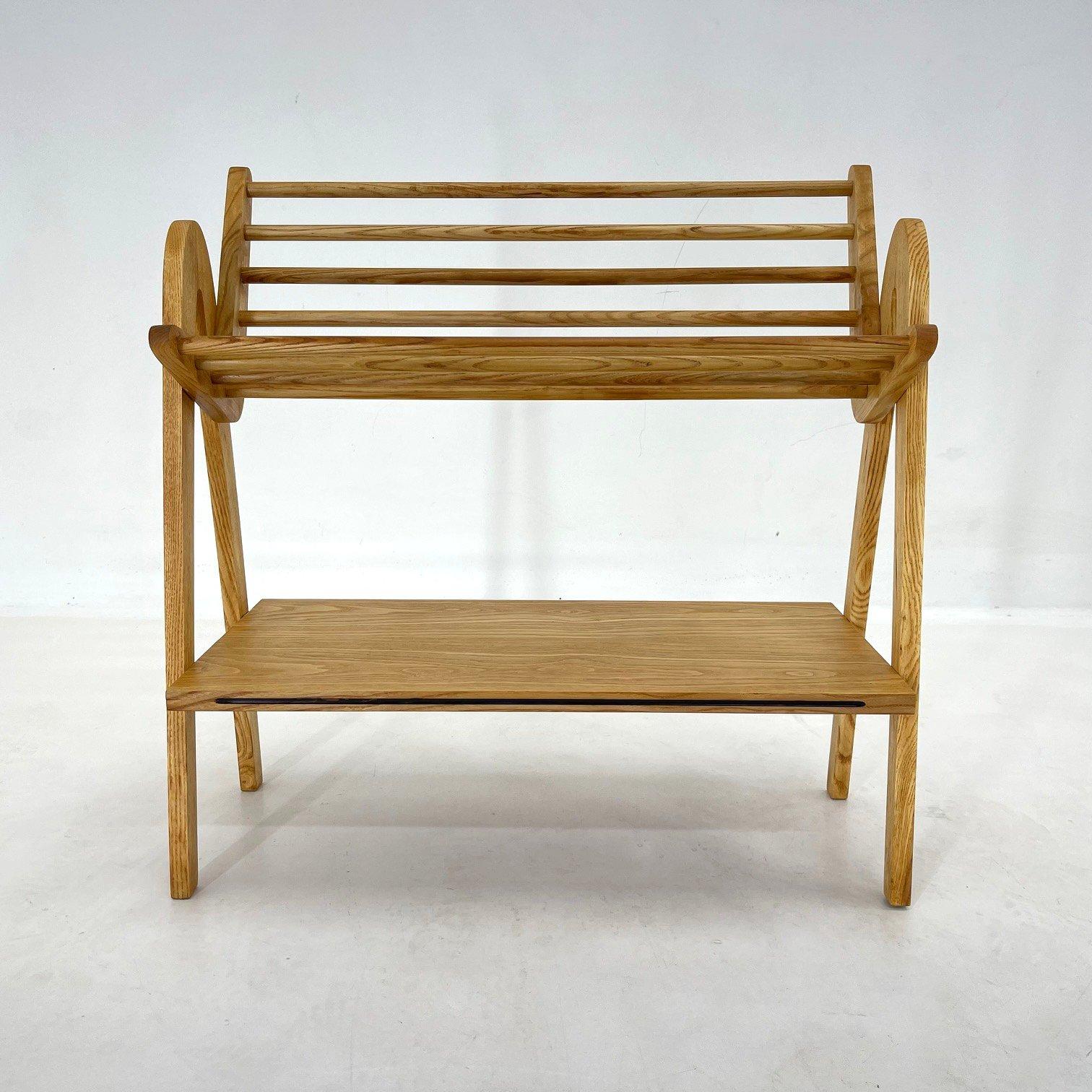 1960's Wooden Slatted Shoe Rack, Czechoslovakia at 1stDibs