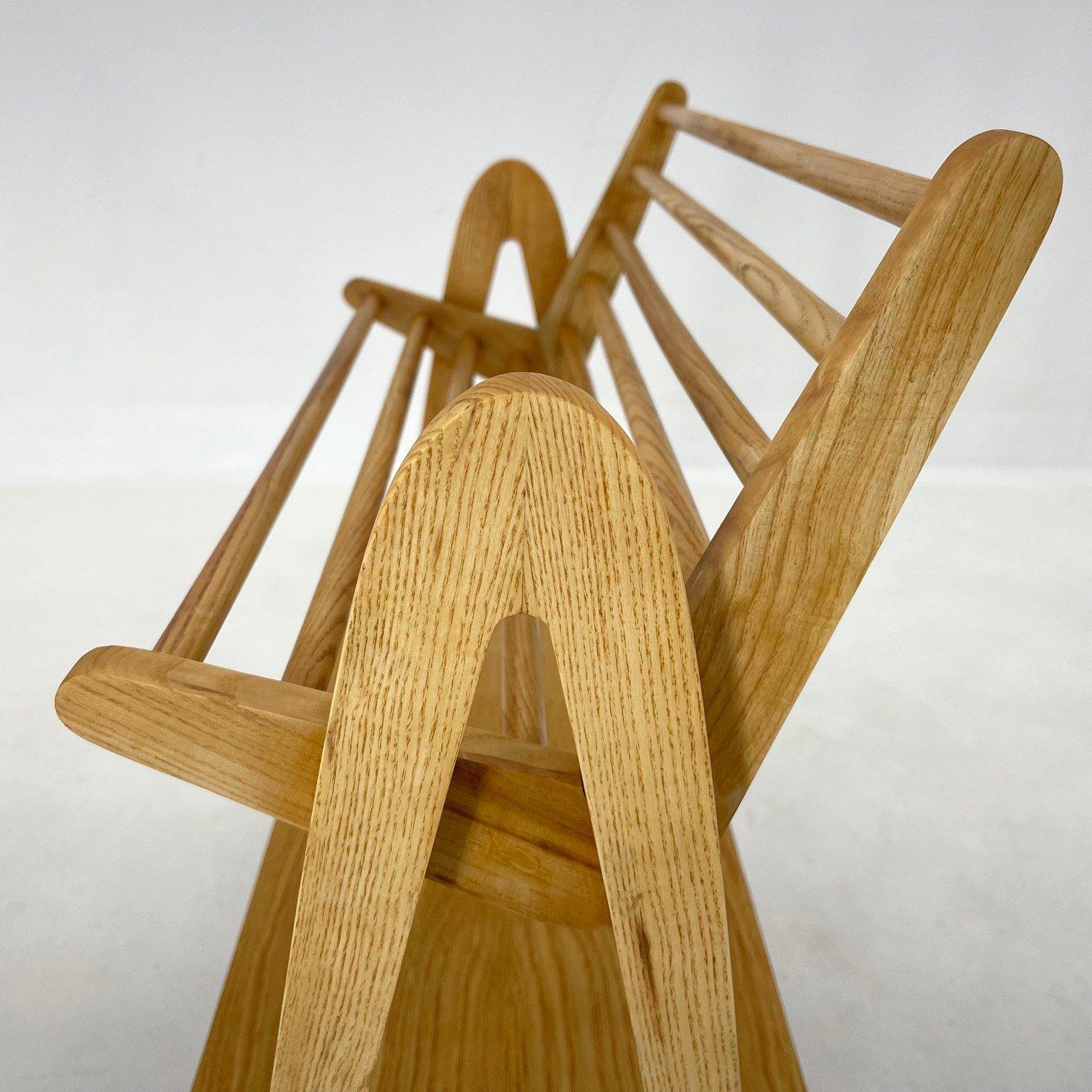 1960's Wooden Slatted Shoe Rack, Czechoslovakia at 1stDibs