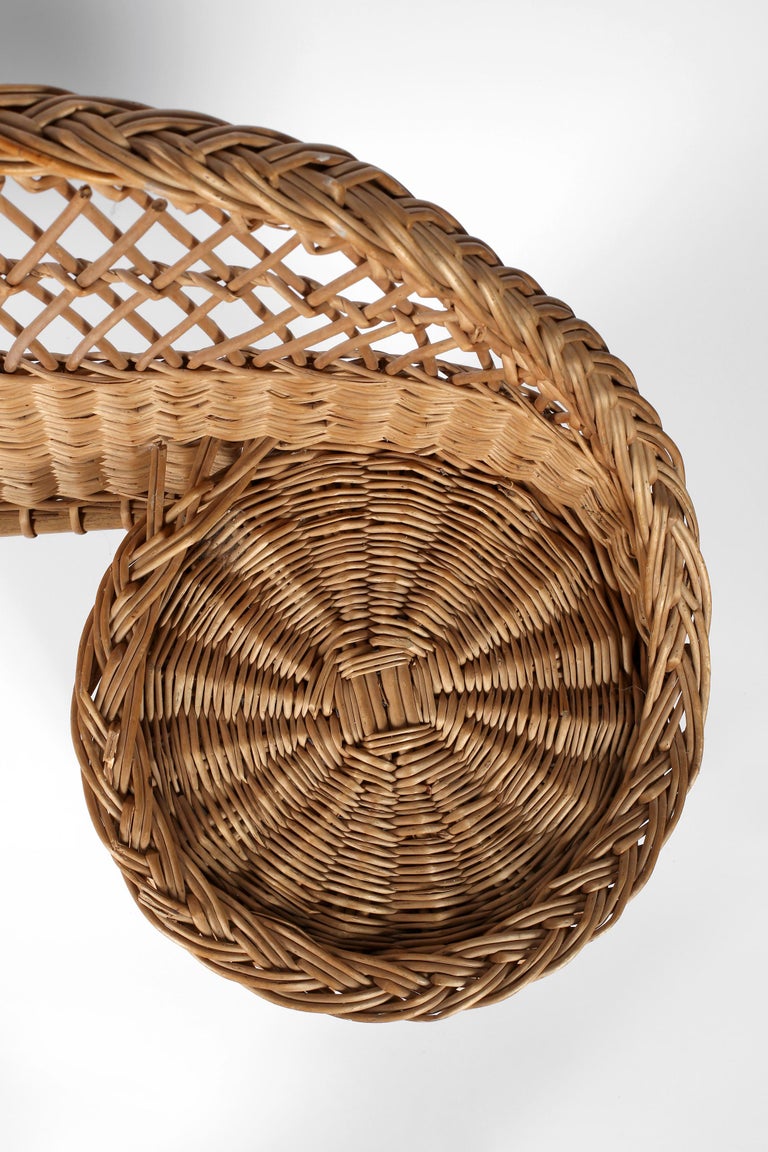 1960s Woven Wicker Single Headboard Rattan Midcentury Rustic Provence ...